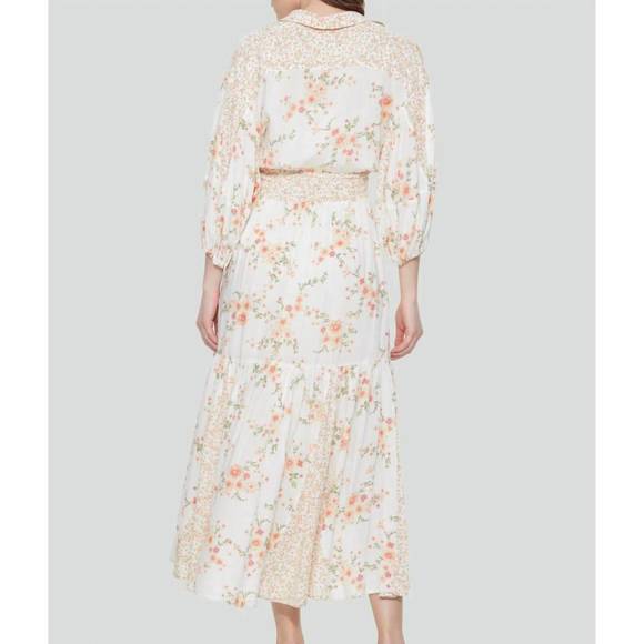 Dex | Dresses | New Dex Smocked Waist Maxi Shirt Dress In Ivory | Poshmark